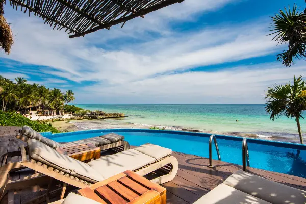 Spectacular Eco-Friendly Beachfront Tulum Villa with Infinity Pool and ...