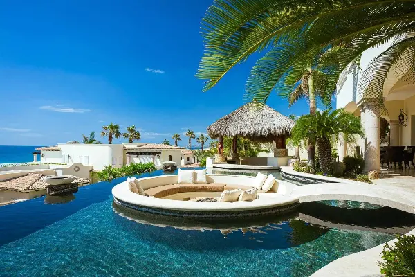 Gorgeous Infinity Pool with Fire Pit in El Encanto from VILLAWAY ...