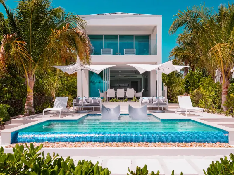 Grace Bay Beachfront Villa, Steps to the Beach with Private Infinity ...