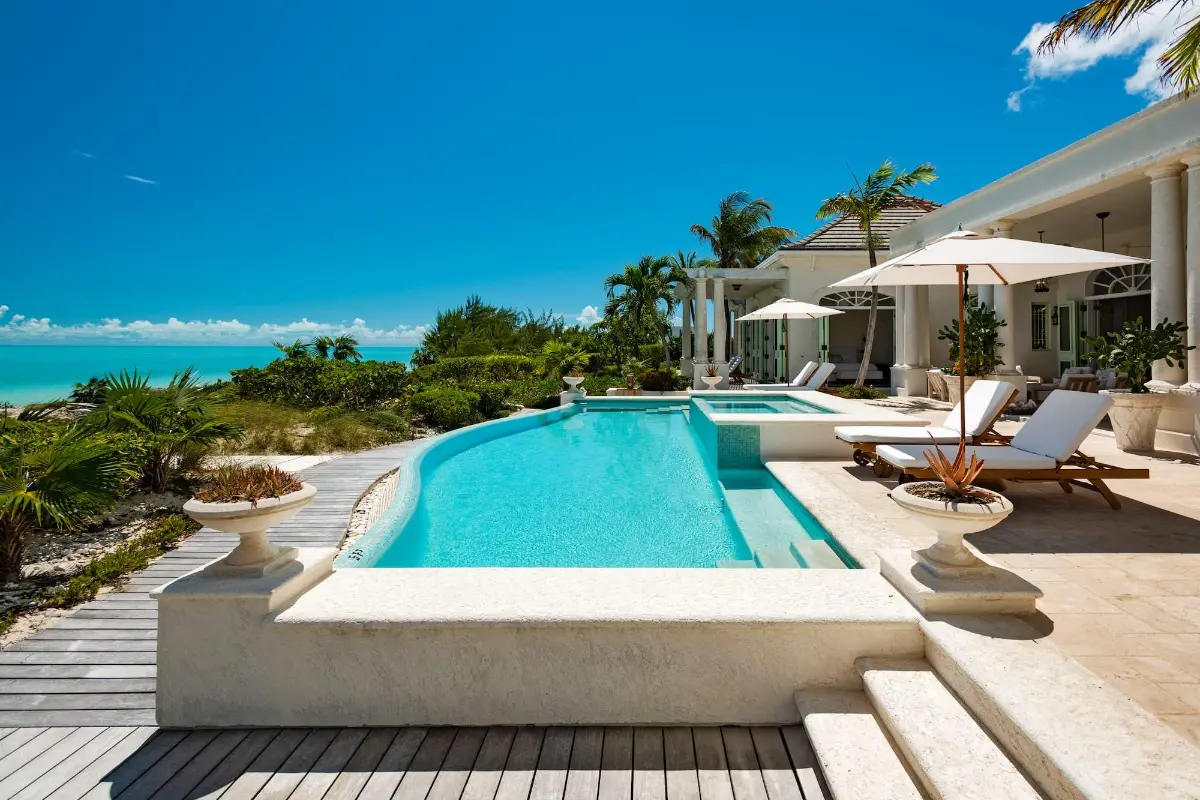 Tranquil Beachfront Bliss Villa with Private Infinity Pool Steps from ...