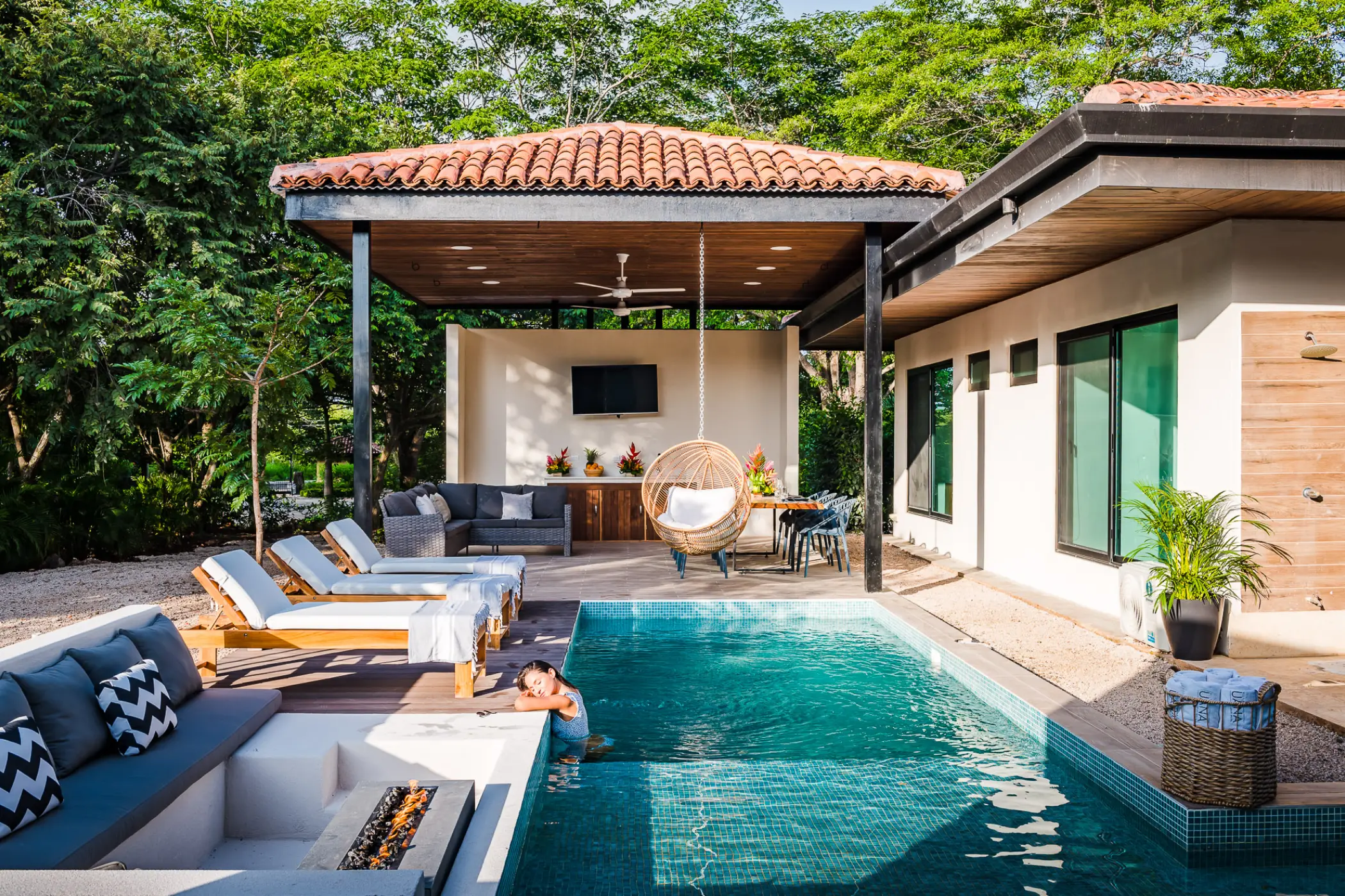 Tranquil Contemporary Villa with Invigorating Pool and Firepit from ...