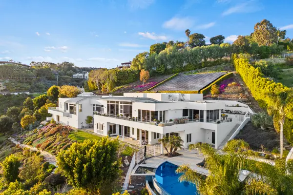 Architectural Malibu Estate with Infinity Pool and Tennis Court from ...